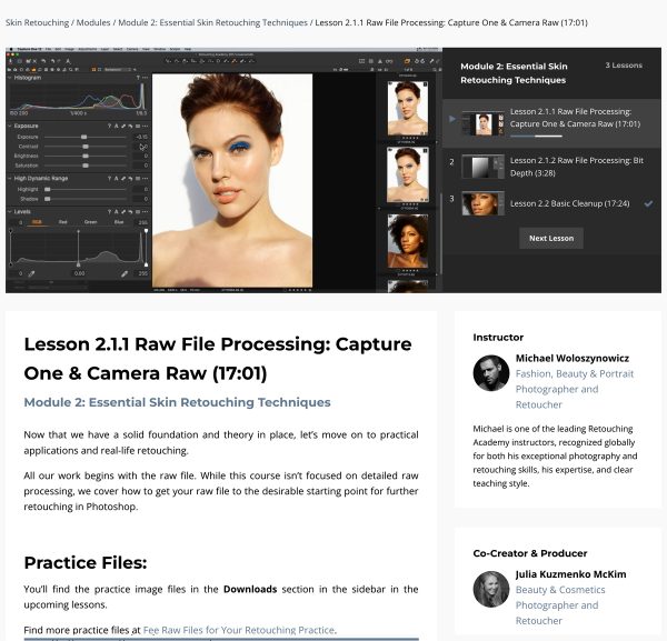 Skin & Hair Retouching Courses - Retouching Academy