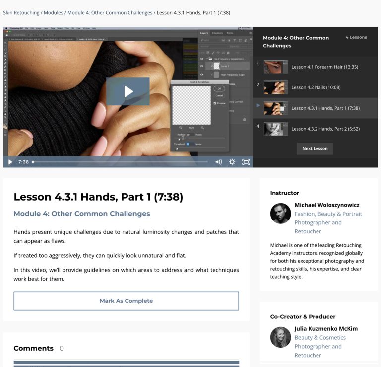 Skin Retouching Course - Retouching Academy