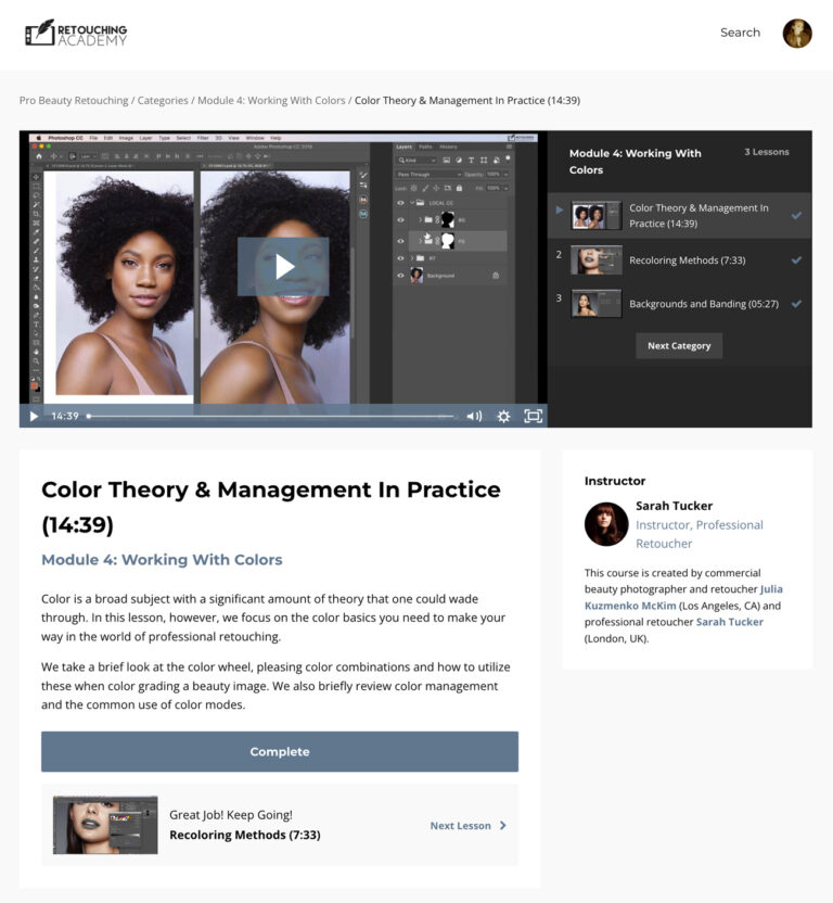 Professional Beauty Retouching - Retouching Academy
