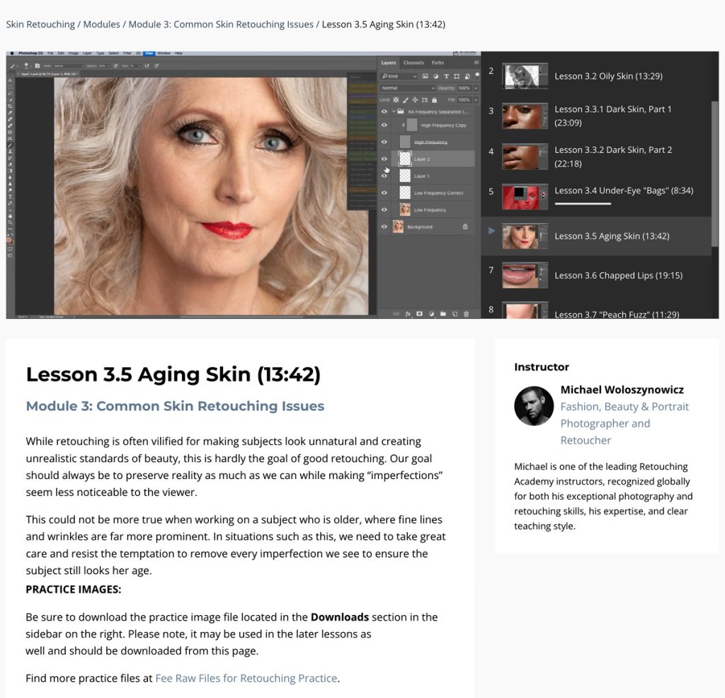 Professional Skin Retouching - Retouching Academy